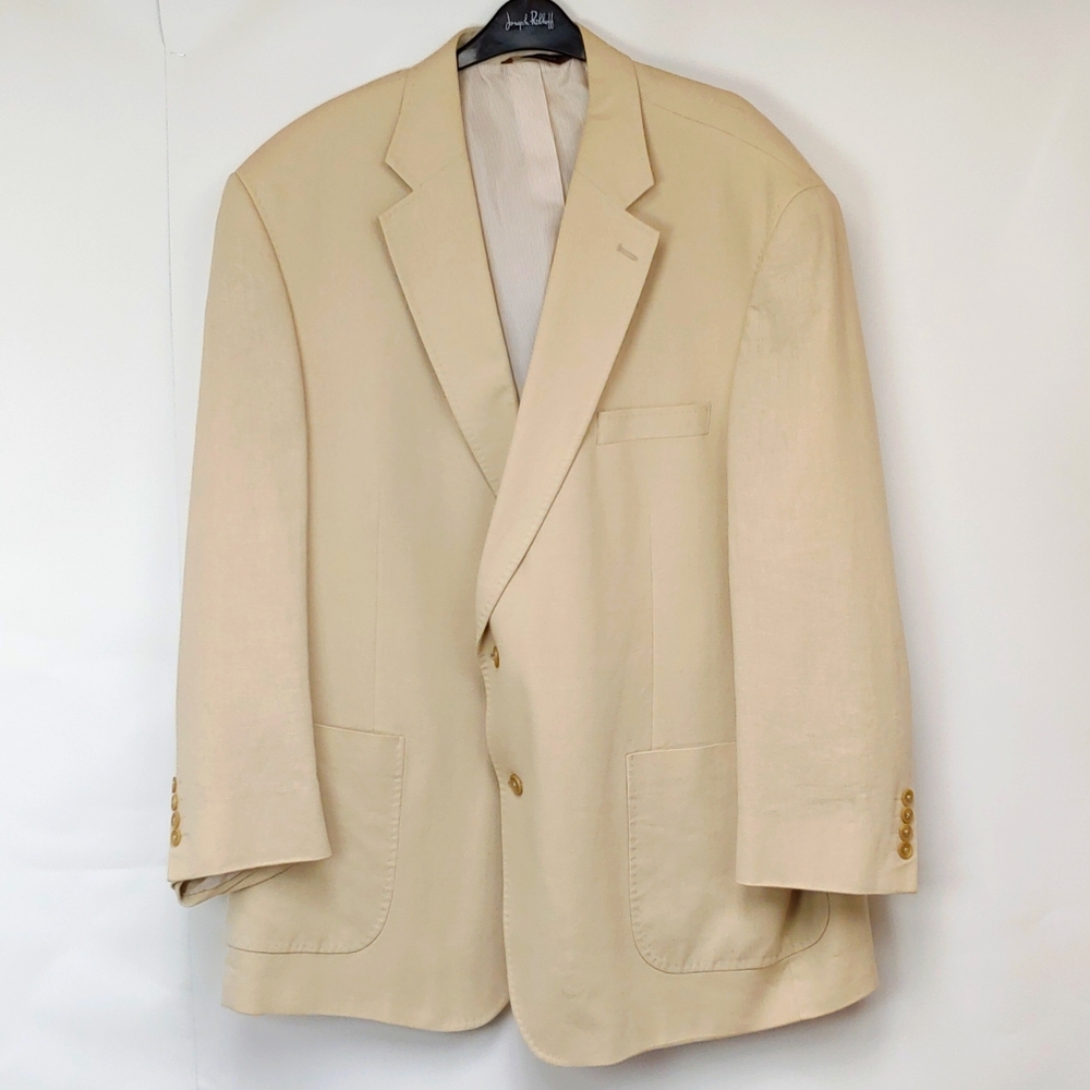 Oak Hill Cream Color Men's Suit Jacket Size Xxl - Gem